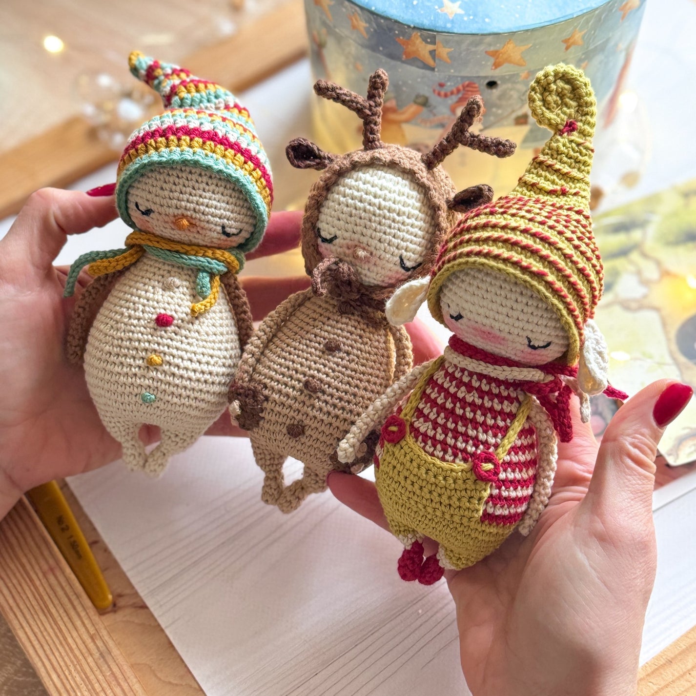 PDF Christmas Crochet PATTERN SET - 3 Amigurumi Patterns in One Bundle ...